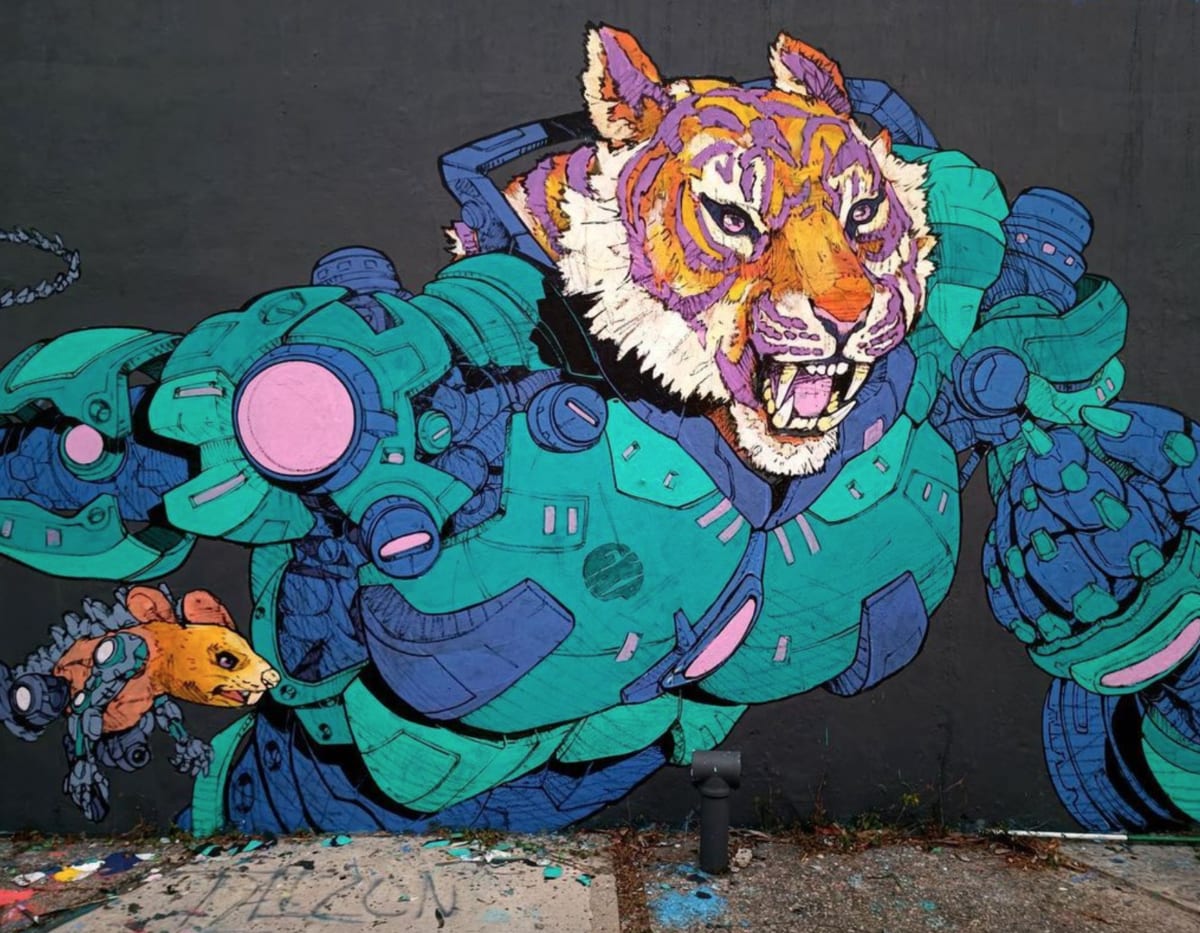 David de León fusiona el pop art y los cómics en sus murales