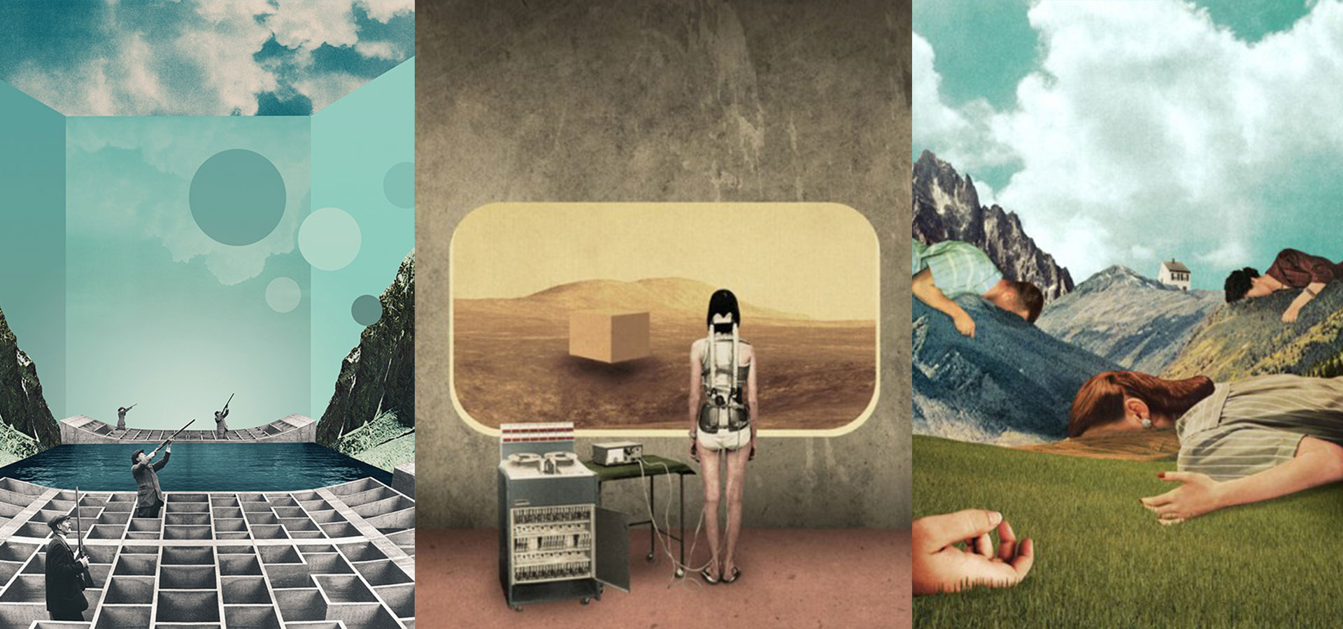 Geometría y retrofuturismo en el collage digital de Julien Pacaud ...